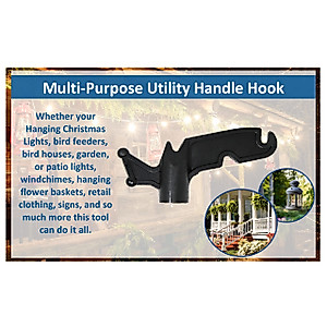 JSP Manufacturing Green & Red Plastic Utility Handy Hook - Screw On Pole Attachment Hook- 2 Kit