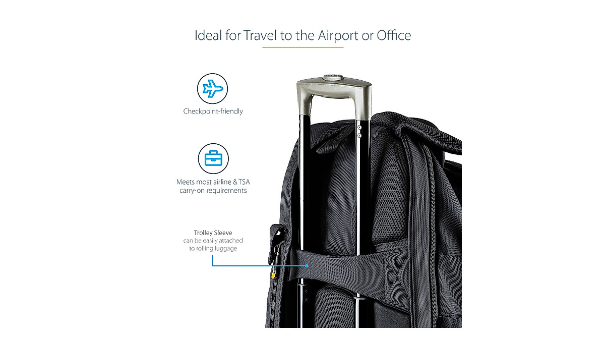 StarTech.com Backpack for 17.3" Laptop – Ergonomic Tech Travel Bag