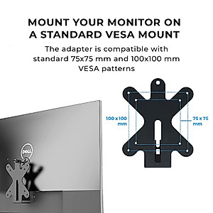 HumanCentric VESA Mount Adapter Compatible with Dell Monitors, VESA Adapter for Monitor S2318H, S2218H, S2319NX, S2419NX, S2718H, S2719H, S2719HN, SE2219H, SE2419HR, SE2419HX, SE2719H