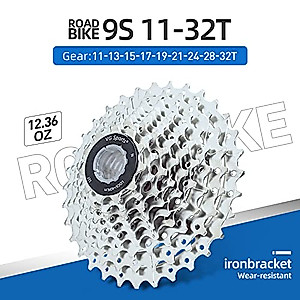 VG SPORTS 9 Speed Cassette 11-25T/11-32T/11-36T/11-40T Bicycle Cassette Fit for Mountain Bike/Road Bike Cassette Compatible with Shimano Sram