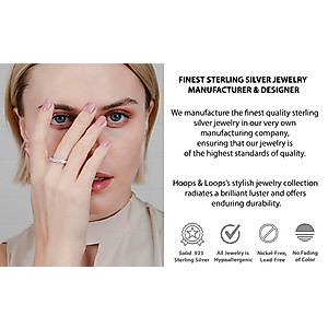 Hoops & Loops Sterling Silver Two-Tone Triple Circle Round-Tube Polished Hoop Earrings, 20mm