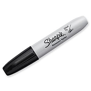 SHARPIE Permanent Markers, Chisel Tip, Black, 4 Count