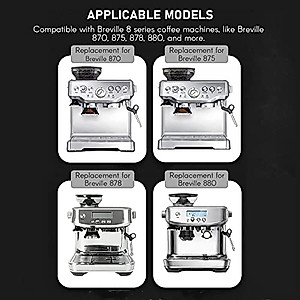 Bottomless Portafilter 54mm, Bottomless Naked Portafilter Compatible with Breville 8 Series and 54mm Breville Machines