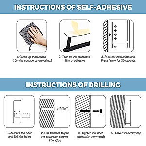 2023 Paper Towel Holders Wall Mount Under Cabinet 13.2In Self Adhesive Drilling Paper Towel Rolls SUS304 Vertically Horizontally for Kitchen Bathroom Door Rustproof Rack