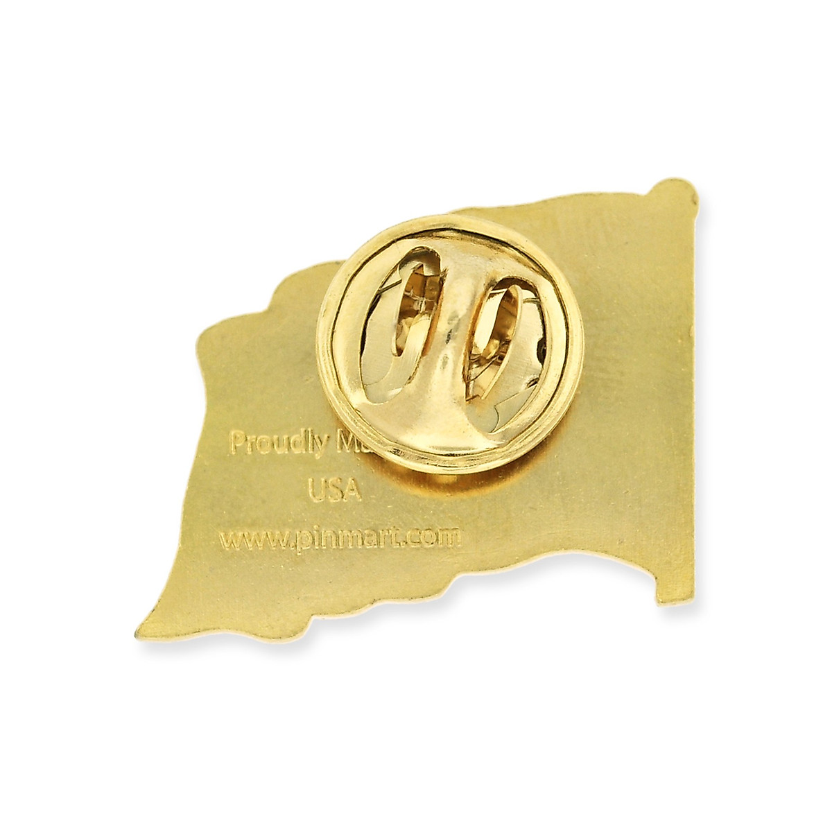PinMart American Flag Lapel Pin – Made in the USA - Gold Plated Enamel Pin – Patriotic Waving United States Country Pin for Coats, Suit Jackets and Lanyards