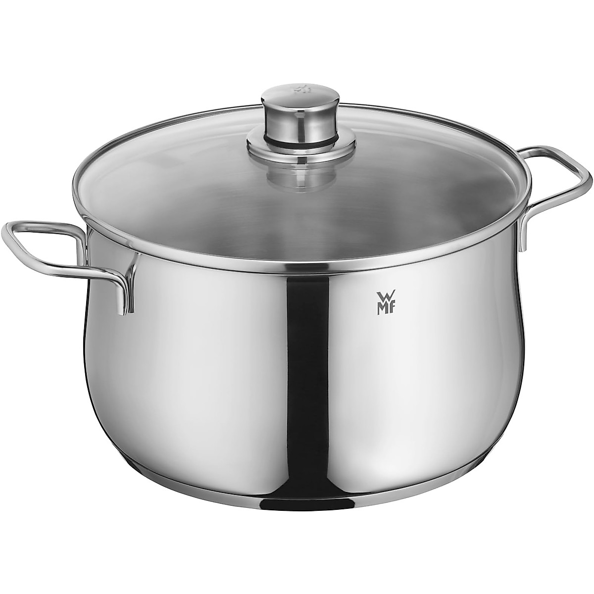 WMF Cookware Ø 24 cm Approx. 6,5L Diadem Plus Pouring Rim Glass Lid Cromargan® Stainless Steel Brushed Suitable for All Stove Tops Including Induction Dishwasher-Safe