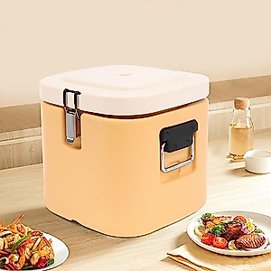 Gdrasuya10 Commercial Insulated Soup Container, 2.5 Gallon Food Warmer Box for Catering, 304 Stainless Steel Liner Portable Food Warmer for Hot or Cold Food, Yellow