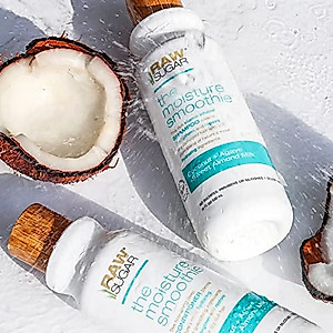 Raw Sugar Moisture Smoothie Shampoo and Conditioner with Coconut Oil, Agave, & Sweet Almond Milk, Hydrates & Nourishes Dry Hair, Formulated without Sulfates + Parabens