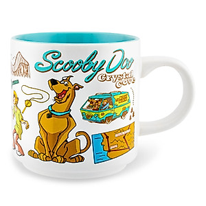 Silver Buffalo Scooby-Doo and the Gang Crystal Cove Ceramic Mug | Coffee Cup For Tea, Espresso, Cocoa | Holds 13 Ounces