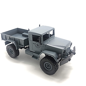 Gray 1/16 2.4G 4WD Off-Road RC Military Truck Rock Crawler Army Car (Model M35-A2)