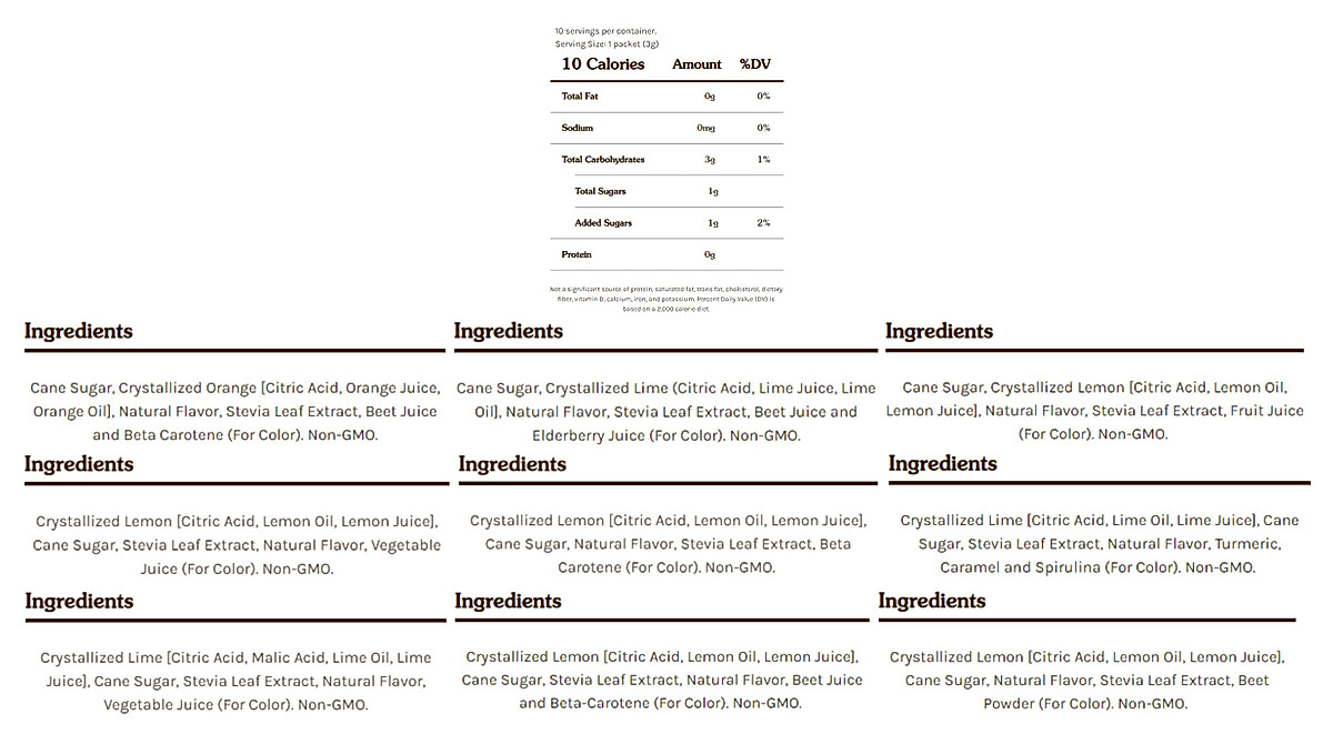 True Lemon Sample Kit: 9 Delicious Flavor Packs