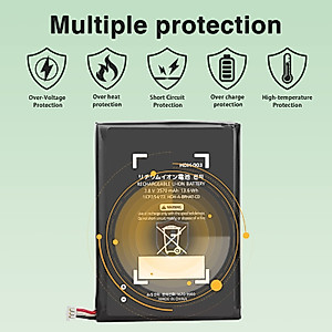Pickle Power Switch Lite Battery, HDH-003 Battery Replacement for Switch Lite HDH-001 Game Console with Tool Set