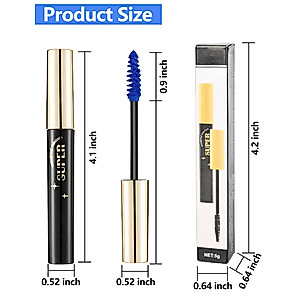 Dark Light Purple Mascara Volume and Length-2PCS Waterproof Voluminous Tubing Colored Mascara for Eyelashes,Lengthening Curling Liquid Lash Extensions Colorful mascara, Christmas Makeup Gift for Women