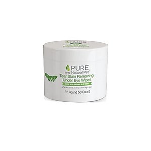 Pure and Natural Pet Tear Stain Removing Under Eye Wipes 50 ct.