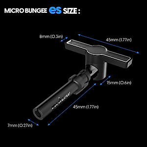 Pulsar Gaming Gears - Micro Bungee ES : Drag-Free Wired Mouse Support - Free Motion on Your Desk - Super Compact Size - Attach it to Your Monitor - Get More Space (Single Pack)