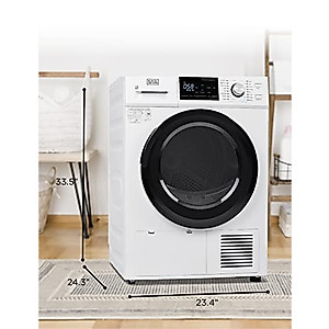 BLACK+DECKER BDFH44M Heat Pump, 4.4 Cu. Ft. Electric Clothes Ventless Dryer, White