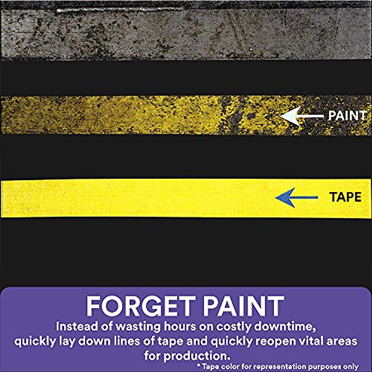 3M Vinyl Tape 471, 2 in x 36 yd, Yellow, 1 Roll, Yellow Floor Tape, Paint Alternative for Floor Marking, Social Distancing, Color Coding, Safety Marking