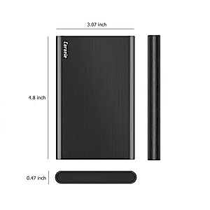 Caraele 750GB Ultra Slim Portable External Hard Drive USB3.0 HDD Storage Compatible for PC, Desktop, Laptop, MacBook, Chromebook, Xbox One, Xbox 360, PS4 (Black)