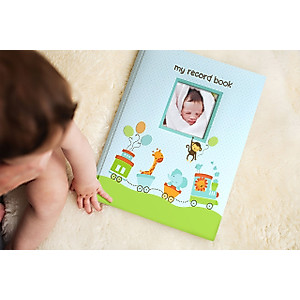 Pearhead Lil Peach Train Photo Brag Book, Baby Keepsake Album, 1 Pack, 12" x 12"