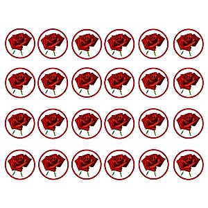 48 Rose Cake Decorations, Roses Wafer Card Cupcake Decorations Rose Flower Edible Cake Decorations, Rose Edible Cupcake Toppers