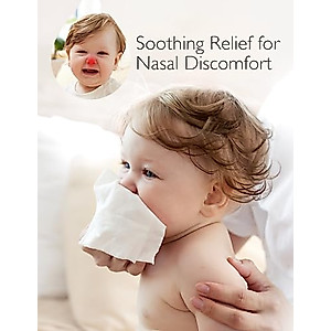 Baby Wipes, Momcozy Saline Nose and Face Baby Wipes, Made Only With Natural Saline, Mild and Non-irritating, 100% Biodegradable, Unscented & Hypoallergenic for Sensitive Skin, Portable, 180 Count (Packs of 6)