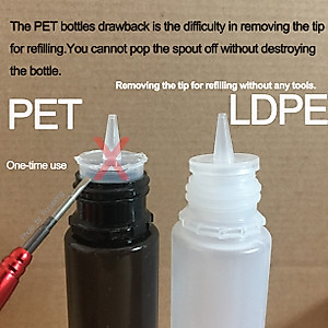 FURUIPENG 120mL LDPE Unicorn Plastic Thin Tip Dropper Bottles 4oz Free Mini Funnel (12 Pack)