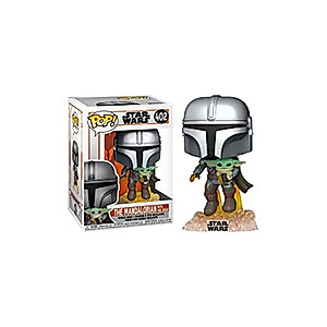 Funko Pop! Star Wars: The Mandalorian - Mandalorian Flying with The Child Grey