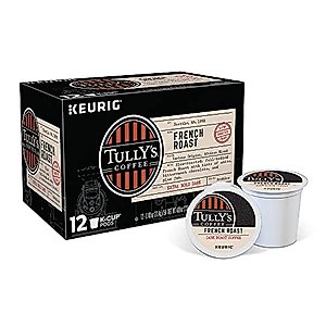 Tully's Coffee French Roast Keurig Single-Serve K-Cup Pods, Extra Bold Dark , 12 Count