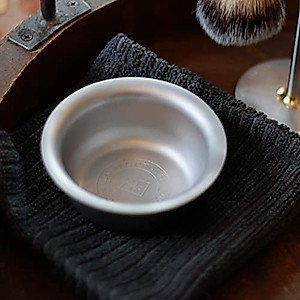 Vikings Blade Luxury Shaving Soap Bowl, Sandblasted Steel for Fast, Thick Lather, Unbreakable, Tactile Texture, Great for Standard Sized Pucks & Soaps (The Chairman, 3” Diameter)