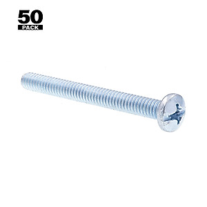 Prime-Line 9009598 Machine Screws, Pan Head, Phillips/Slotted Combination Drive, 1/4-20 x 2-1/2 In. (50 Pack)
