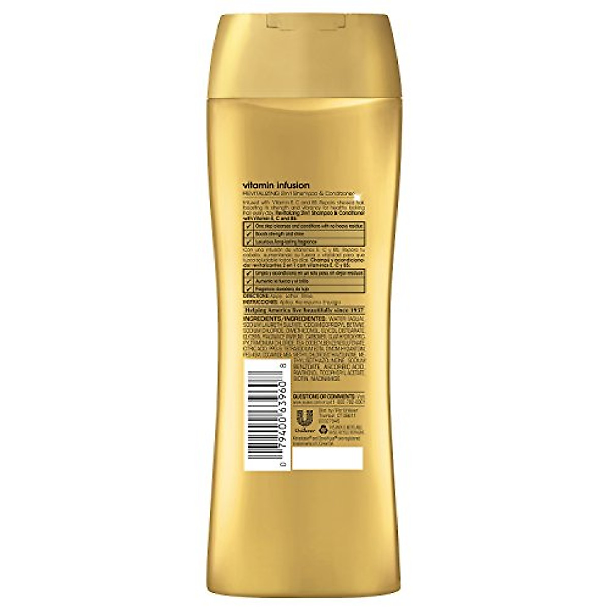 Suave Professionals 2 In 1 Shampoo and Conditioner Vitamin Infusion, 12.6 Ounce