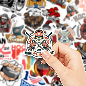 GOLEEX 20 Pack Pcs Waterproof Vinyl Hockey Stickers Items for Teens Men Adults Kids Sports Scrapbooks Planners Laptop Helmet Bottles Car Decals Sticker Packs Gifts for Sportsmen