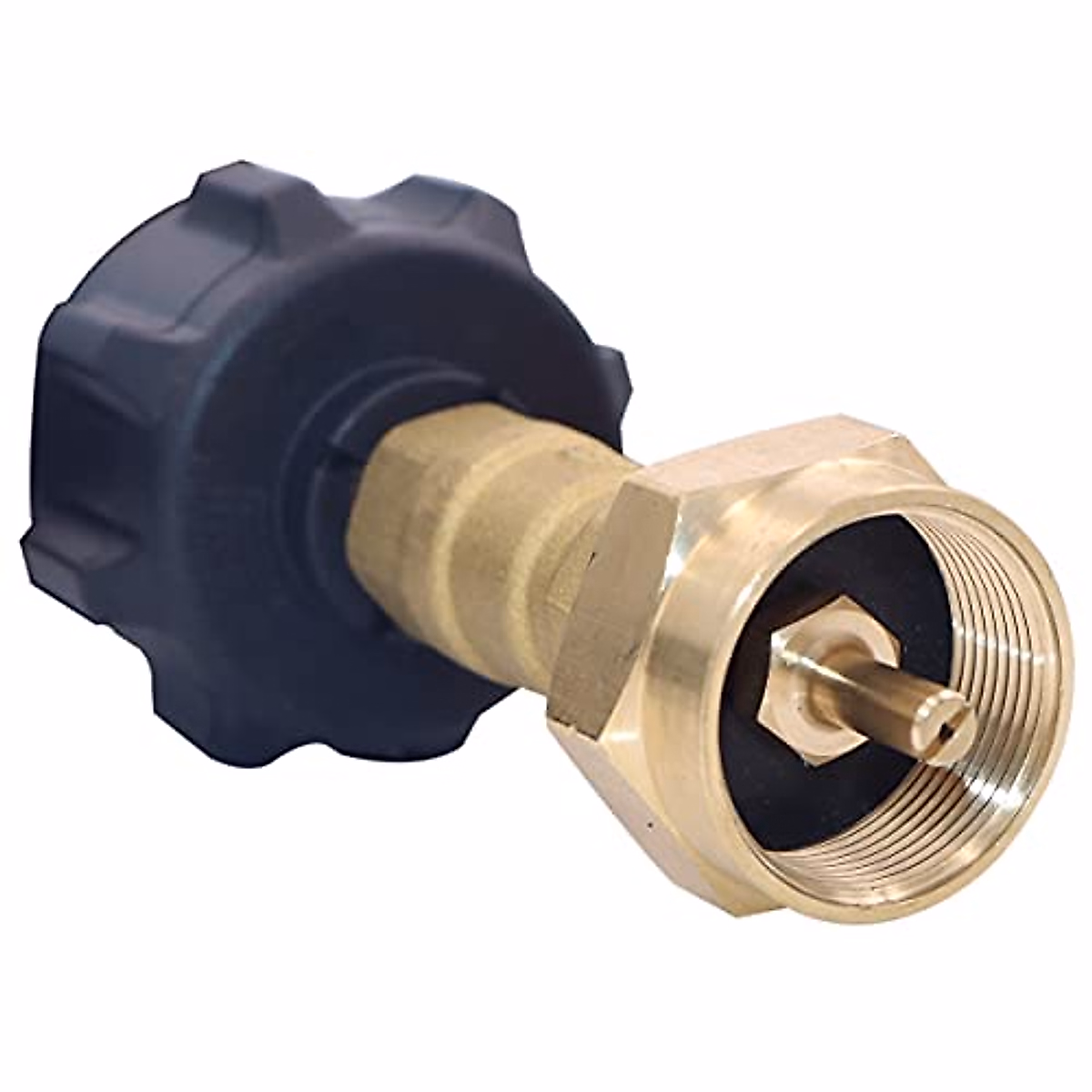 METER STAR QCC1 Propane Filler Adapter for Camping Grill 1LB Cylinder Tank from 20~40LBS Cylinder with ON-Off Control Valve LP Gas Refiller