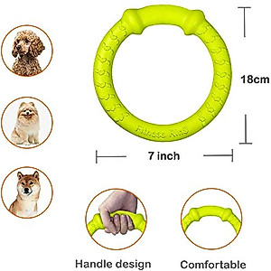 LaRoo Dog Toys for Aggressive Chewers,Floatable Dog Flying Disc,3 Sizes Dog Tug Toy,Interactive Dog Toys