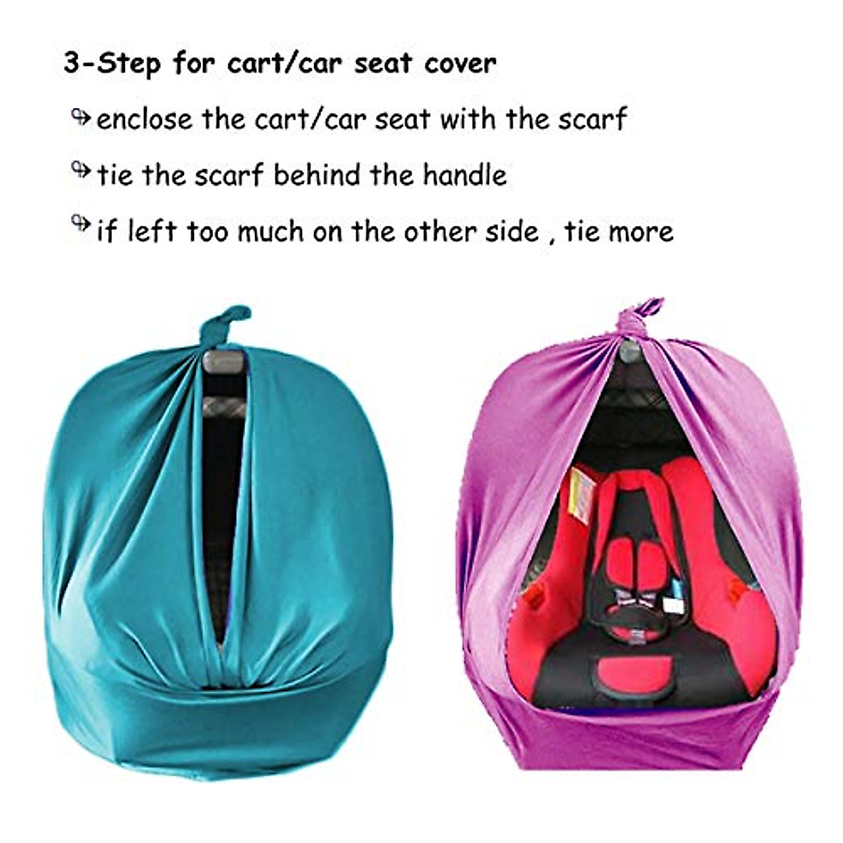 2 Pack Nursing Cover Breastfeeding Cover Breast Feeding Cover ups Infinity Scarf, JTSN Lightweight Soft Breathable Udder Cover Light car-seat Stroller Canopy mom Baby Essentials (Teal Fuchsia)