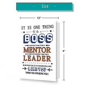 Funny Boss’s Day Card for Boss, Unique Boss Appreciation Card for Him Her, National Bosses Day Gifts for Leader, Best Boss Day Cards Gifts for Mentor, Bosses Day Gift Ideas
