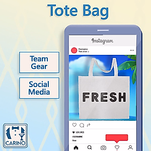 FC Carino Sarah Jessica Parker - A Nice Graphic Cotton Canvas Tote Bag FCA #FCAG124868