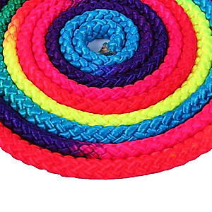 Gymnastics Rope,Rainbow Color Rhythmic Gymnastics Rope Solid Competition Arts Training Rope