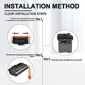 High Yield 2 Pack Black TN820 TN-820 Compatible Toner Cartridge Replacement for Brother DCP-L5600DN DCP-L5500DN DCP-L5650DN MFC-L6700DW MFC-L6750DW MFC-L5700DW MFC-L5800DW Printer Ink Cartridge