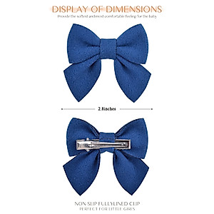 doboi 40PCS Baby Hair Bows Clips Felt Woolen Hair Accessories Hair Bows for Toddler Girls Infants Kids and Teens-2.8 Inches 20 Colors In Pairs