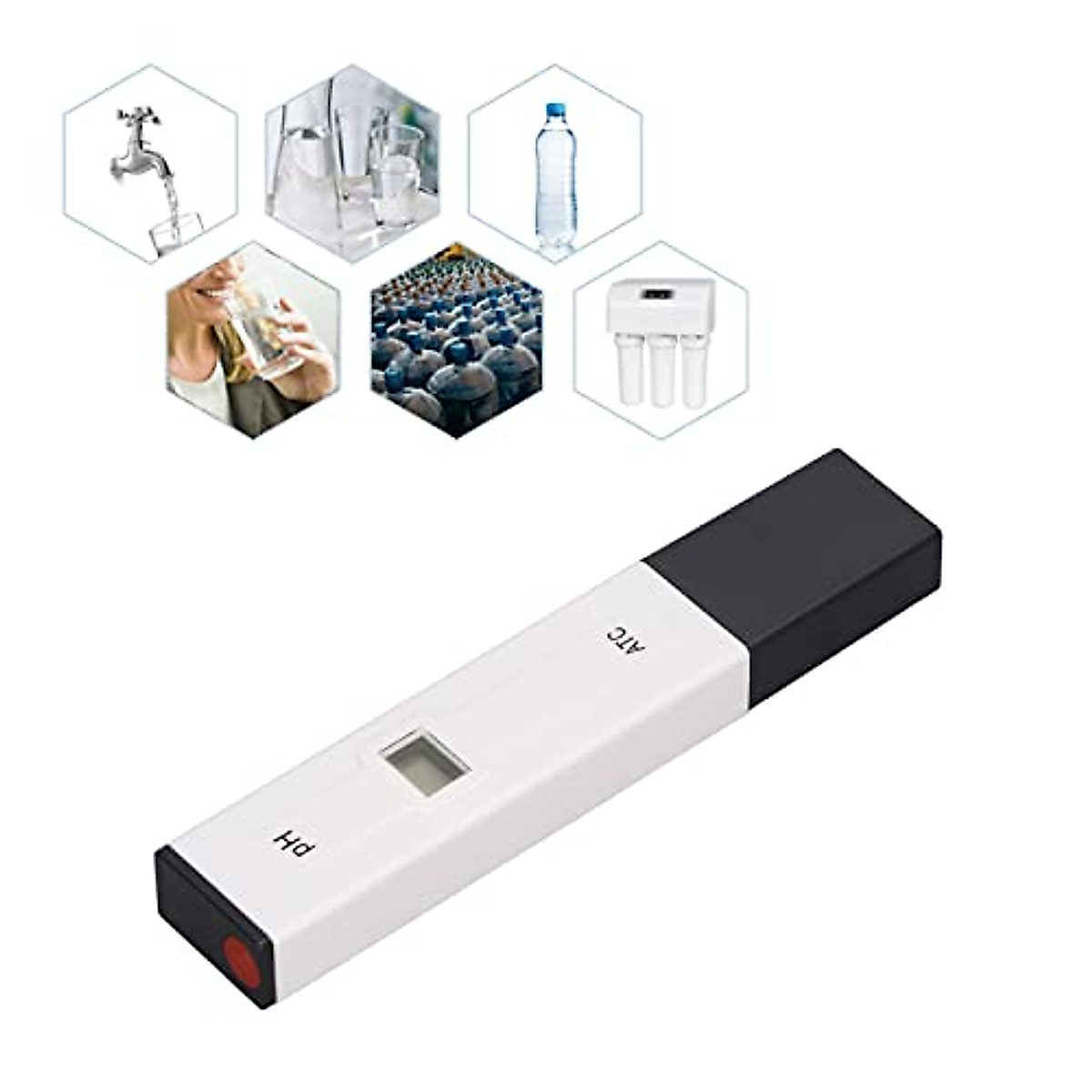 PH Test Pen, Automatic Identification ABS Housing PH Meter Sensitive High Accuracy Probe for Greenhouse for Swimming Pool