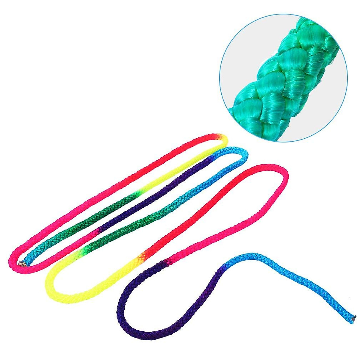 Gymnastics Rope,Rainbow Color Rhythmic Gymnastics Rope Solid Competition Arts Training Rope