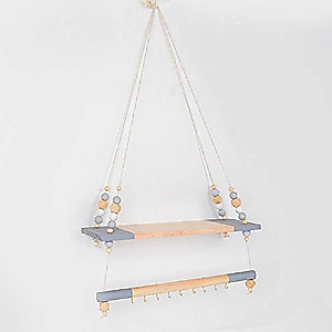 NC Crafts Ins Nordic Nordic Single-Layer Upper Board and Lower Stick Rack for Clothes Hanging Gray