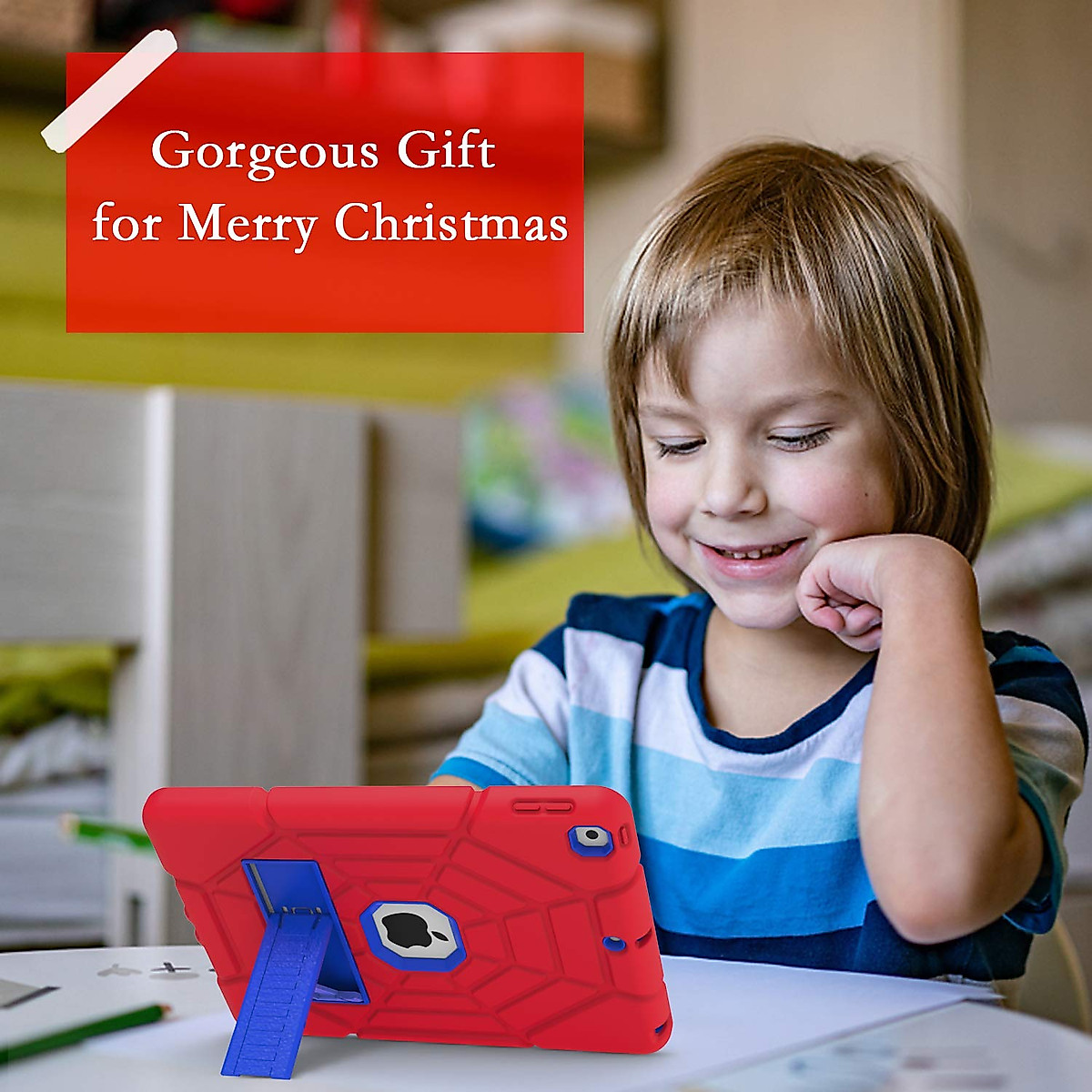 Grifobes for iPad 9th Generation Case, iPad 8th/7th Generation Case 2021/2020/2019, Heavy Duty Shockproof Rugged Protective 10.2" Cover with Stand for iPad 9 8 7 Gen 10.2 inch Kids Children Boys