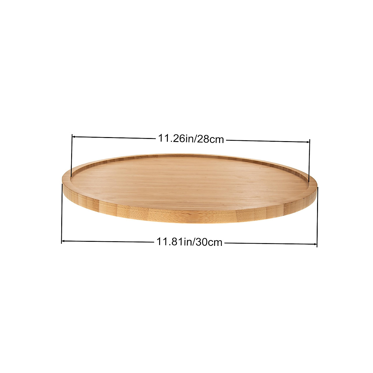 Mateda 12" Bamboo Lazy Susan Turntable for Pantry Cabinet or Table (12 inch)