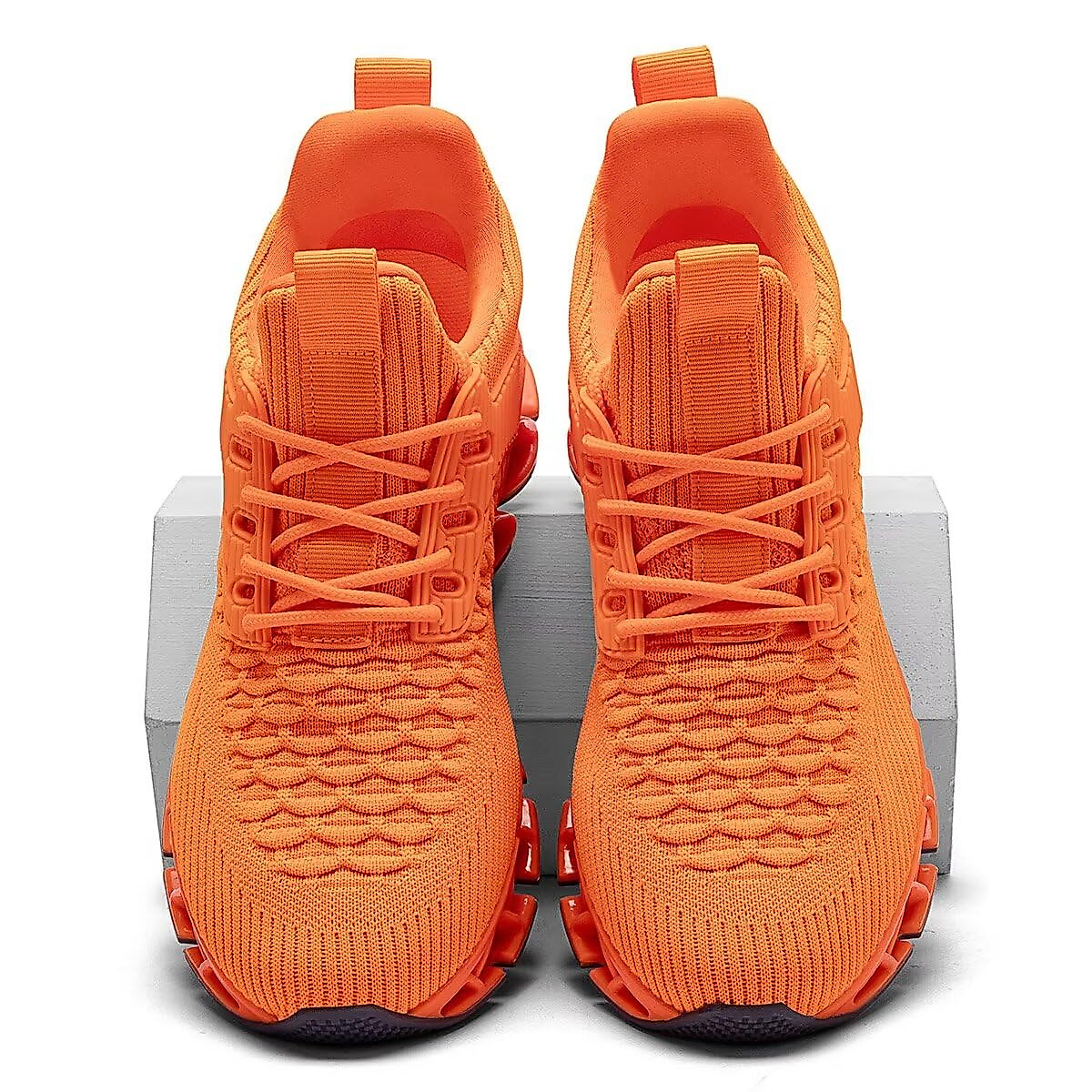 Men's Blade Running Shoes Fashion Sneakers Slip on Shoes for Men Tennis Walking Shoes Tenis Zapatos para Hombre Orange