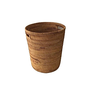 YSJX kitchen&bedroom Storage Accessories 1 Pack Handmade Rattan Woven Home Dirty Clothes Basket Clothes Toys Sundries Storage Bucket Sorting Basket Creative Basket ( Color : D 35x37cm )