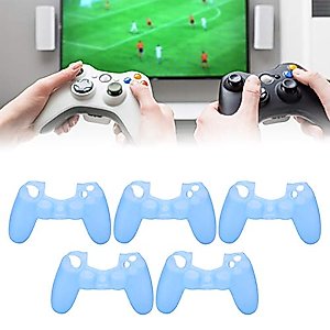 Protective Case Cover Soft Texture Non‑Slip for PS4 Game Machine(Blue)