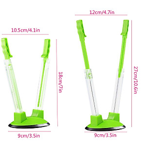 Baggy Rack Hands-Free Clip Food Storage Freezer Baggy Holder,Bag Holder For Plastic Bags Stand/Pack of 2 Green