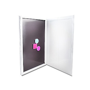 SZDYM strong portable ipad style standable large empty magnetic organizer palette, big white holographic cardboard magnetic palette, holding 60pcs 26mm round or square pans.